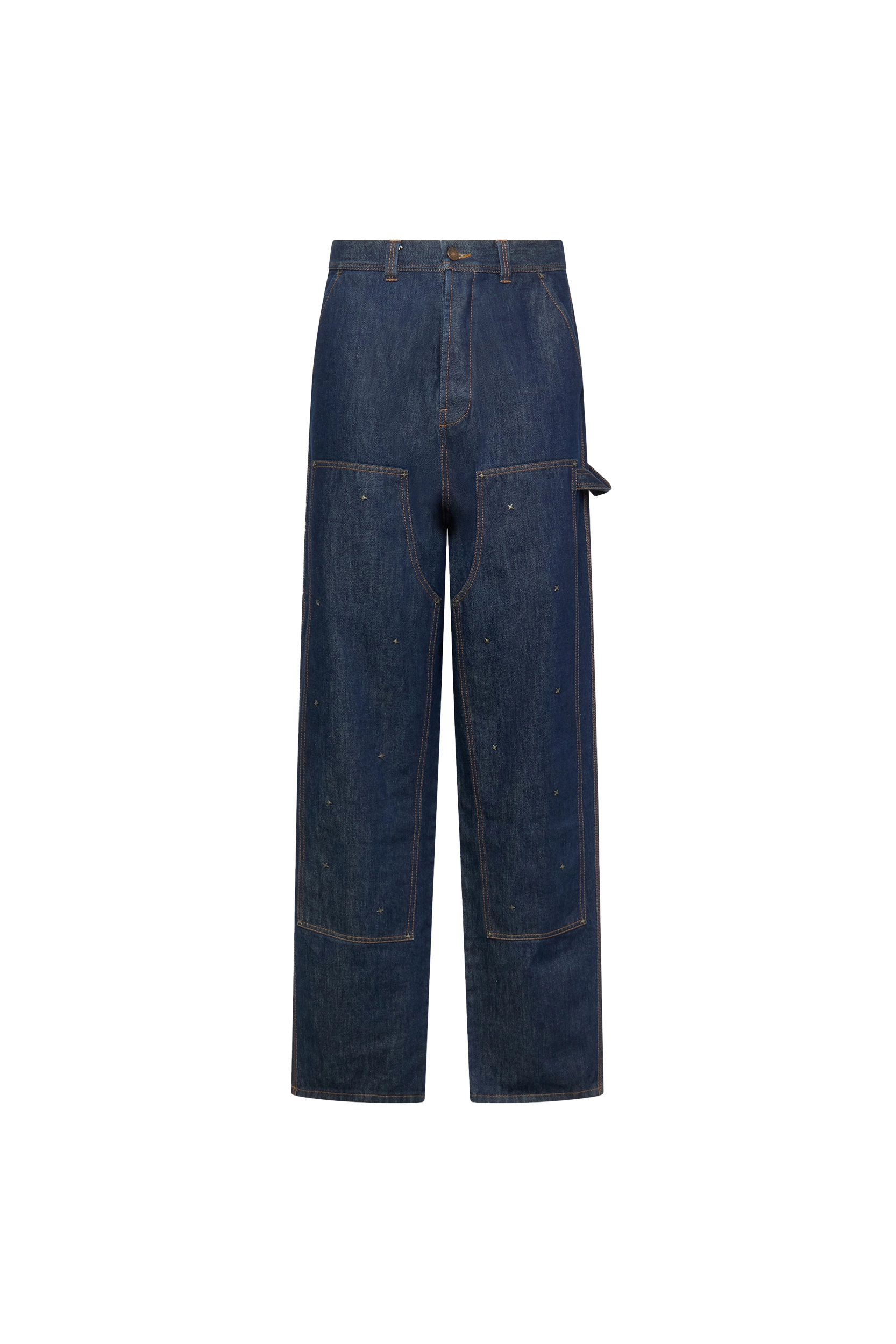 Kusikohc Workwear Multi-Rivet Denim Jeans Blue – ESSXNYC